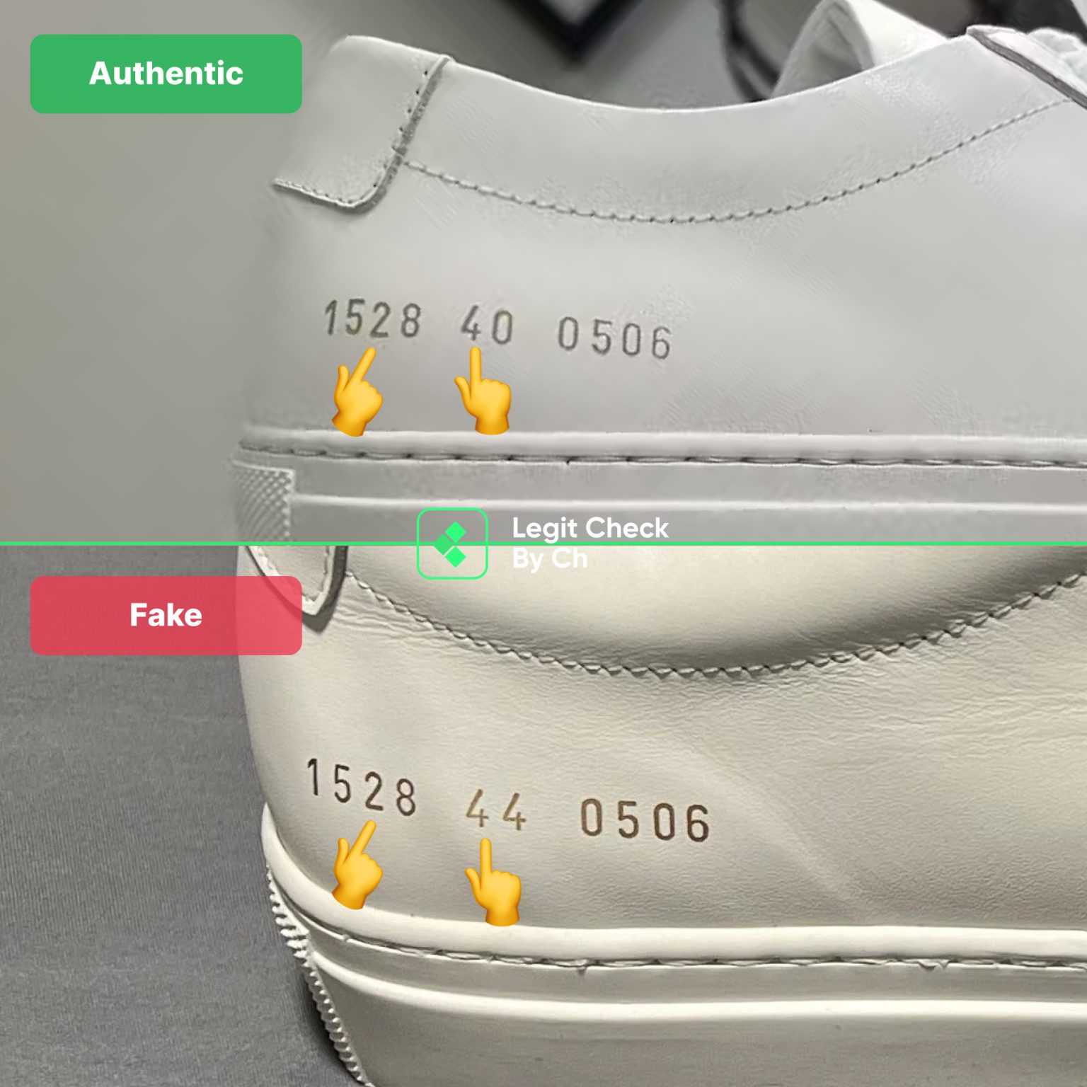 Authentic VS Fake: Common Project Achilles Low