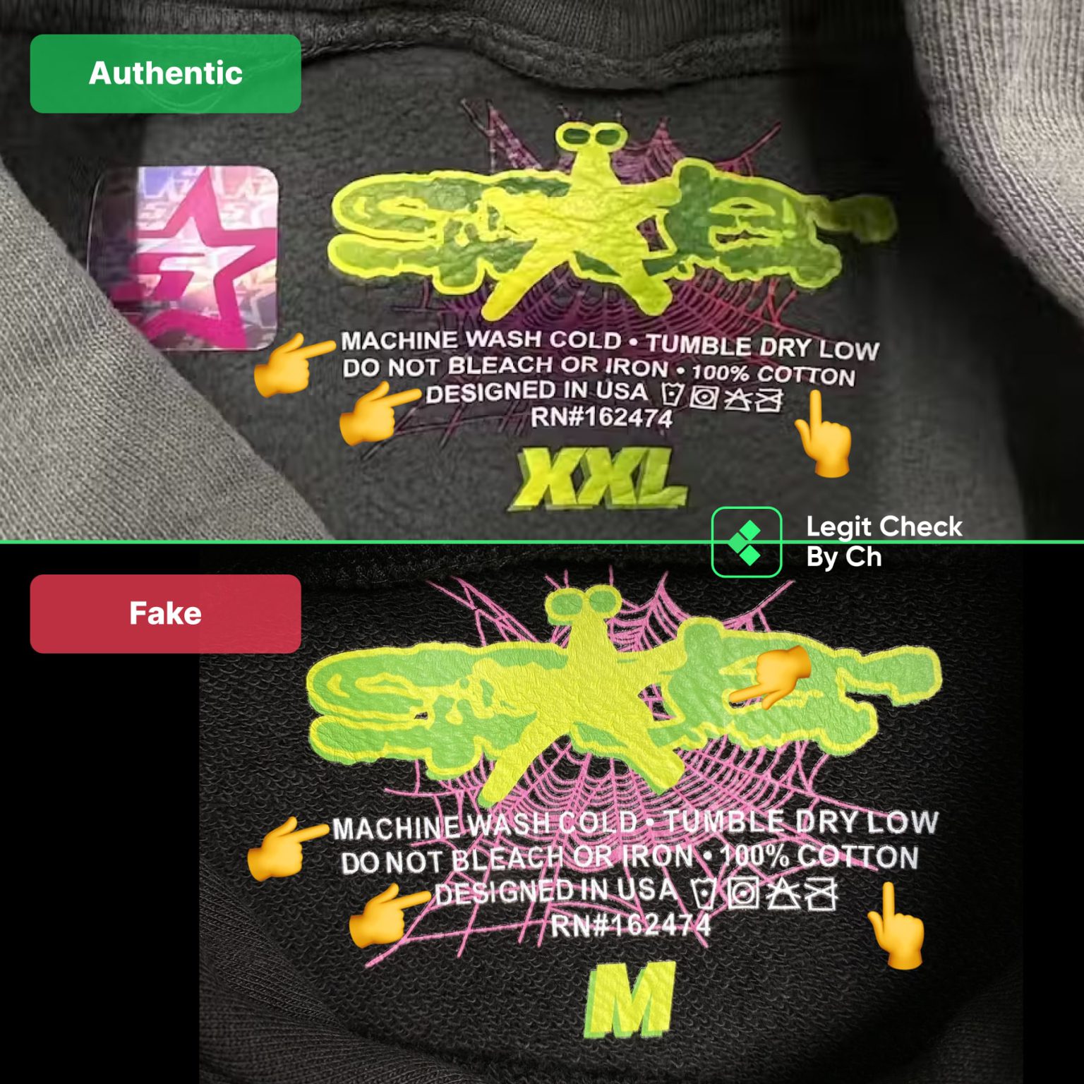 Spot Fake vs Real Sp5der Hoodies (2025): Tags, Price…