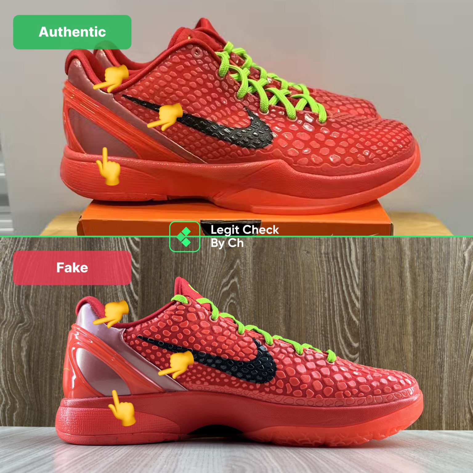 Kobe 6 Reverse Grinch: REAL vs FAKE Guide (2025)